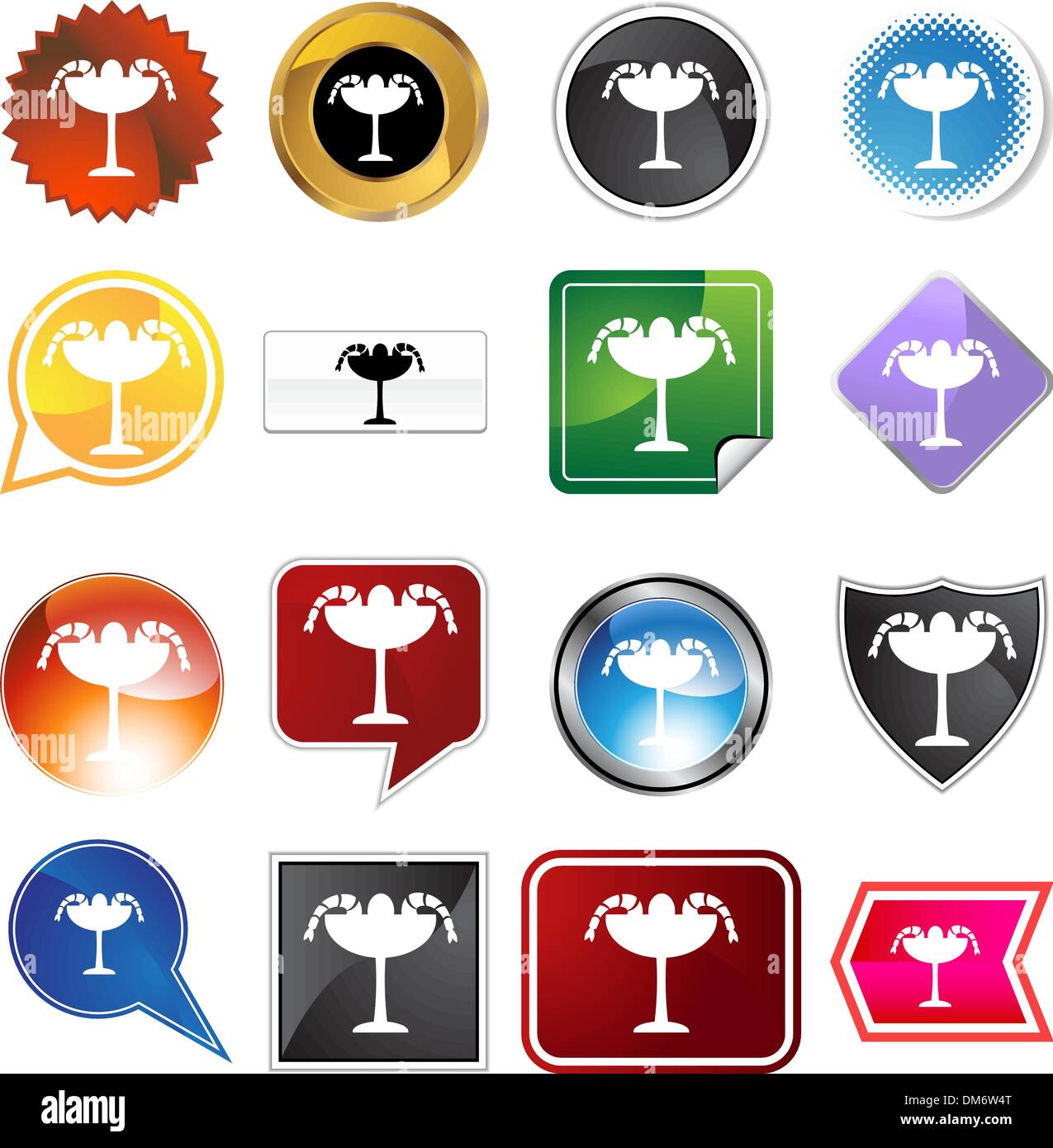 Prawn cocktail gourmet seafood Stock Vector Images - Alamy