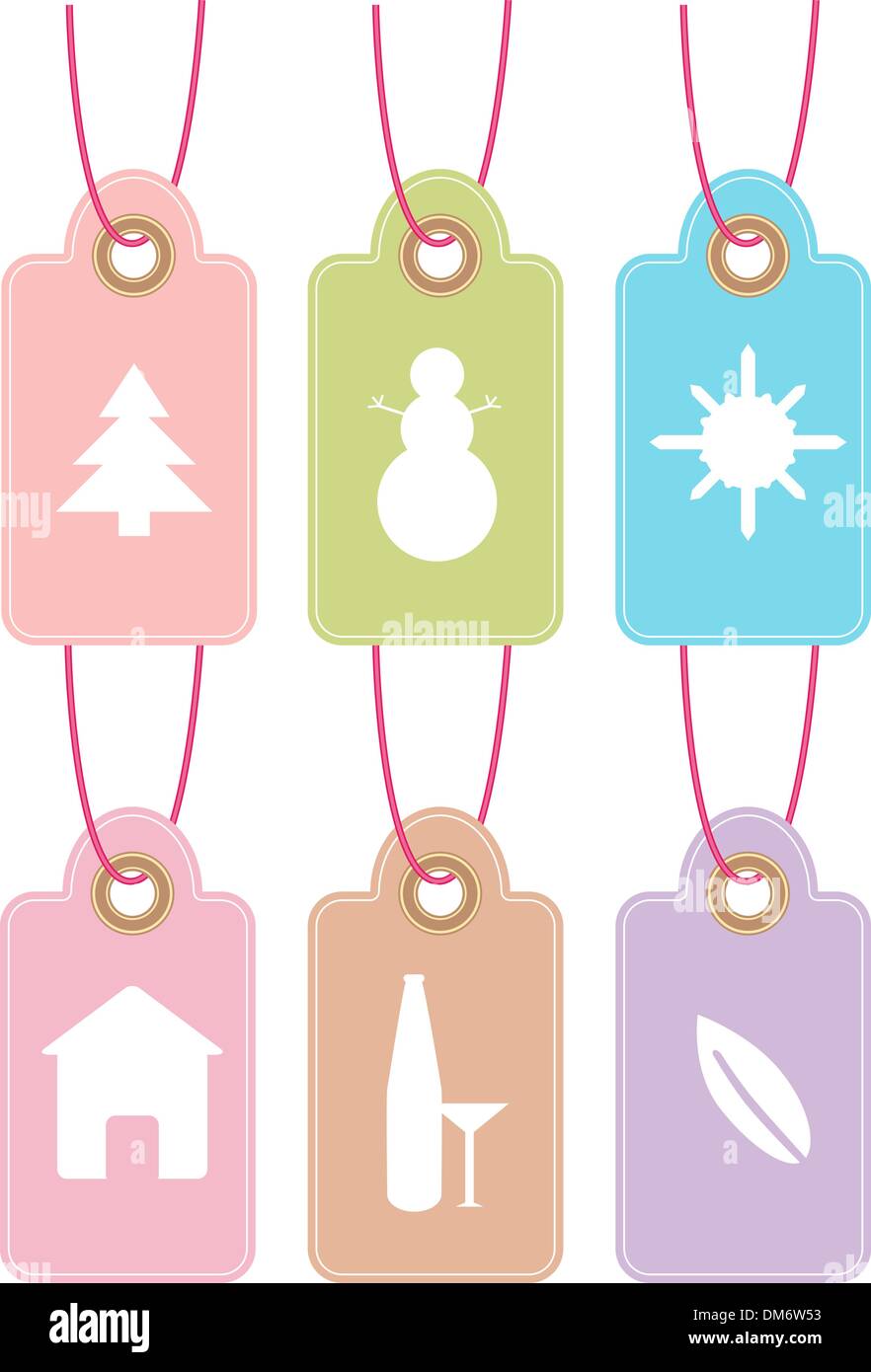 Holiday Gift Tags Stock Vector Image & Art - Alamy