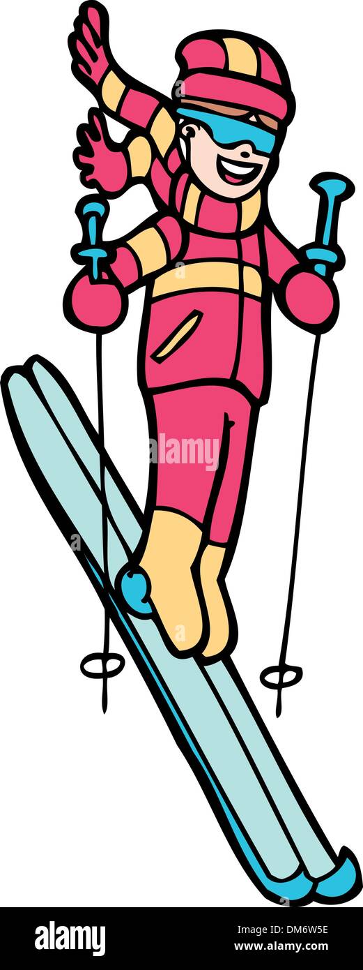 Alpine skiing snow slalom Stock Vector Images - Alamy