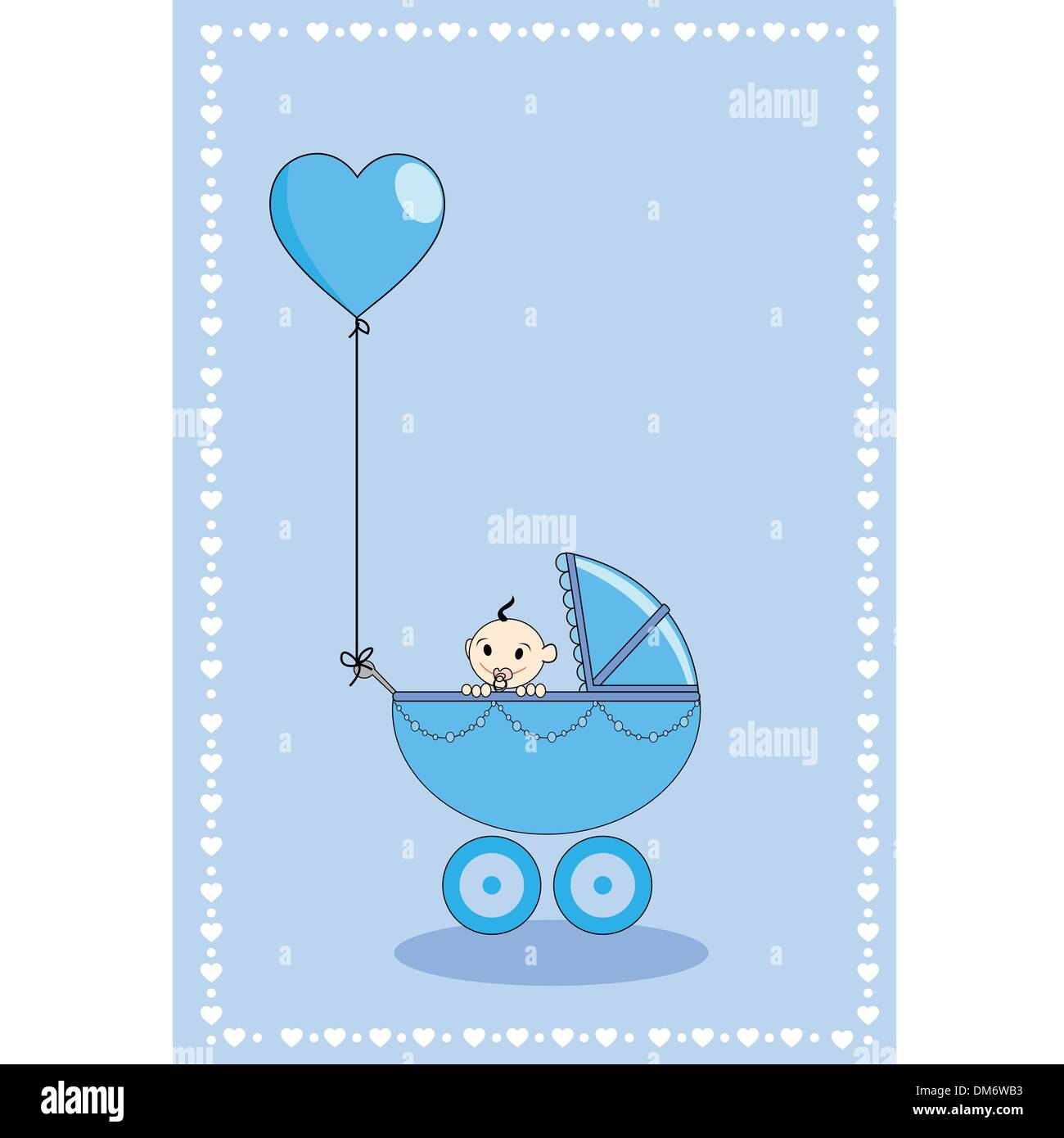 Baby in a blue Stock Vector Images - Alamy