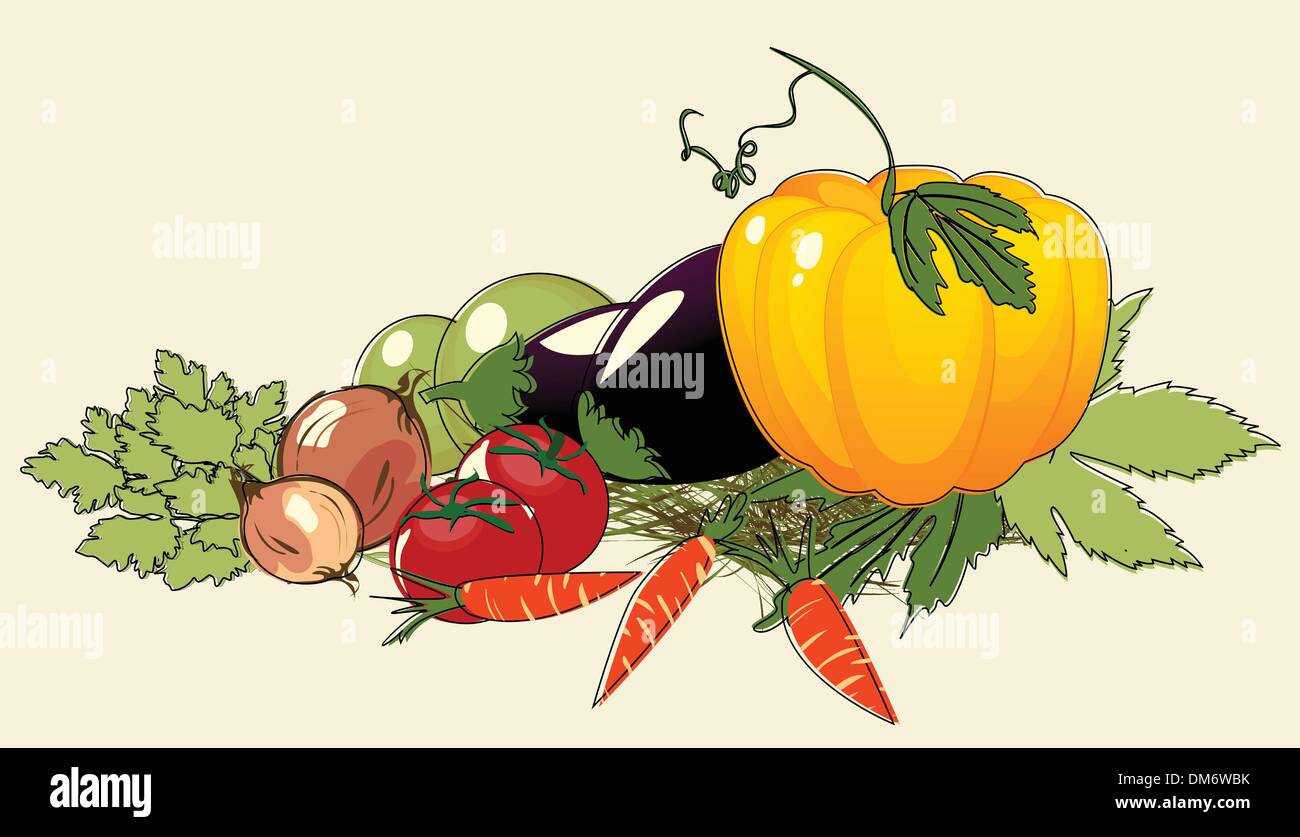 bunch of vegetables Stock Vector Image & Art - Alamy