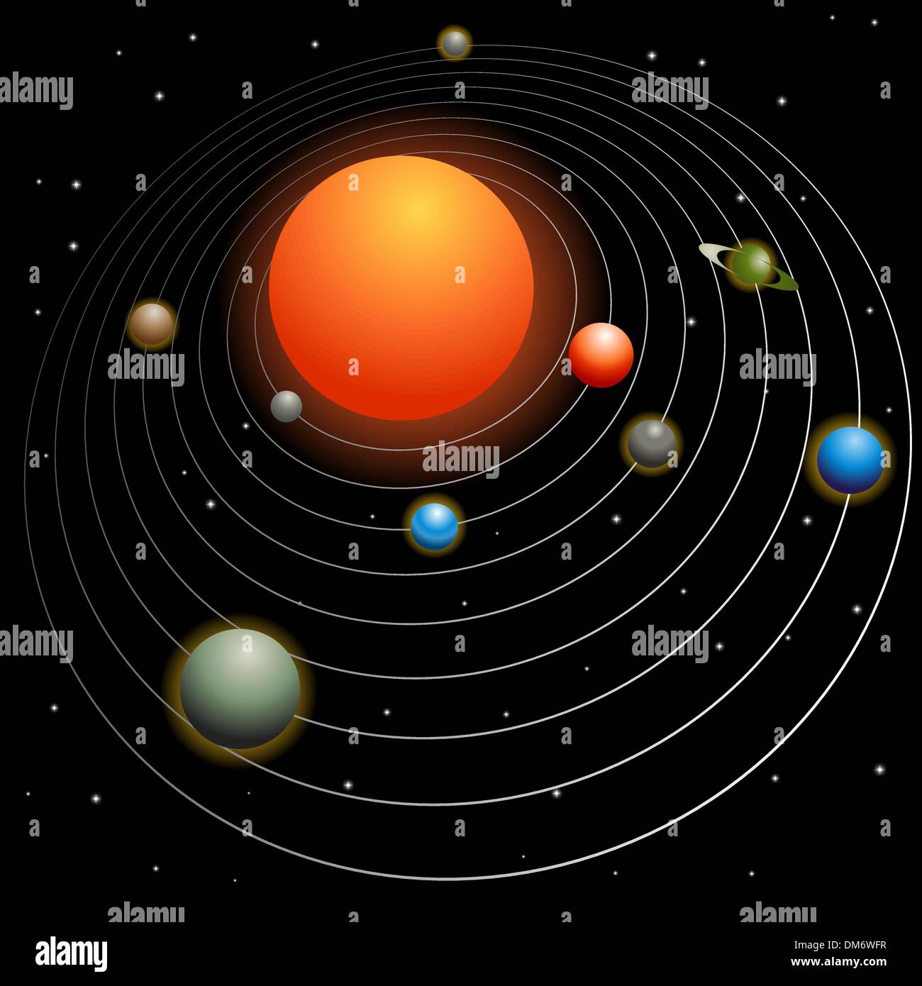 Solar system Stock Vector Images - Alamy