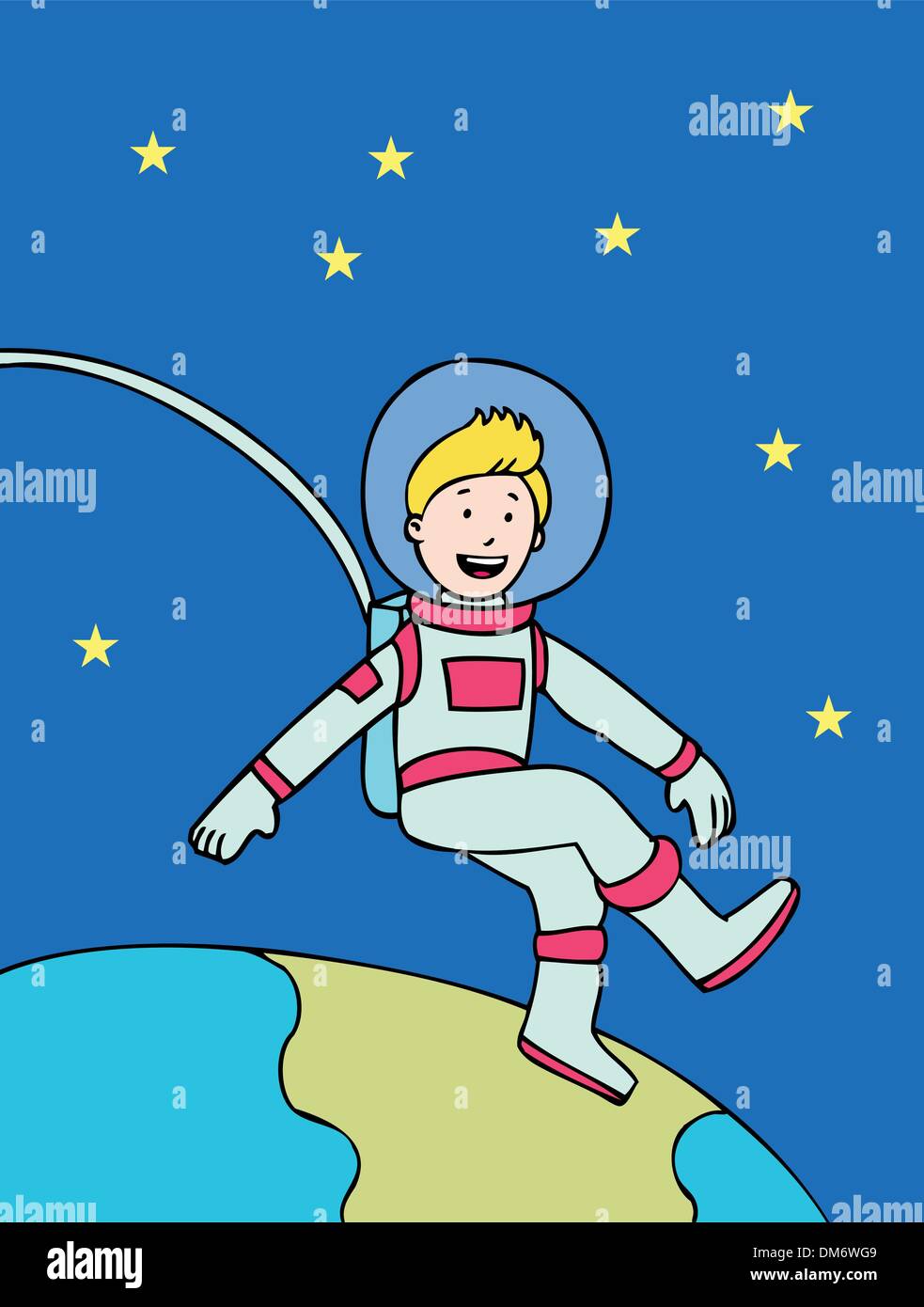 Space Kid Floating Stock Vector Image & Art - Alamy