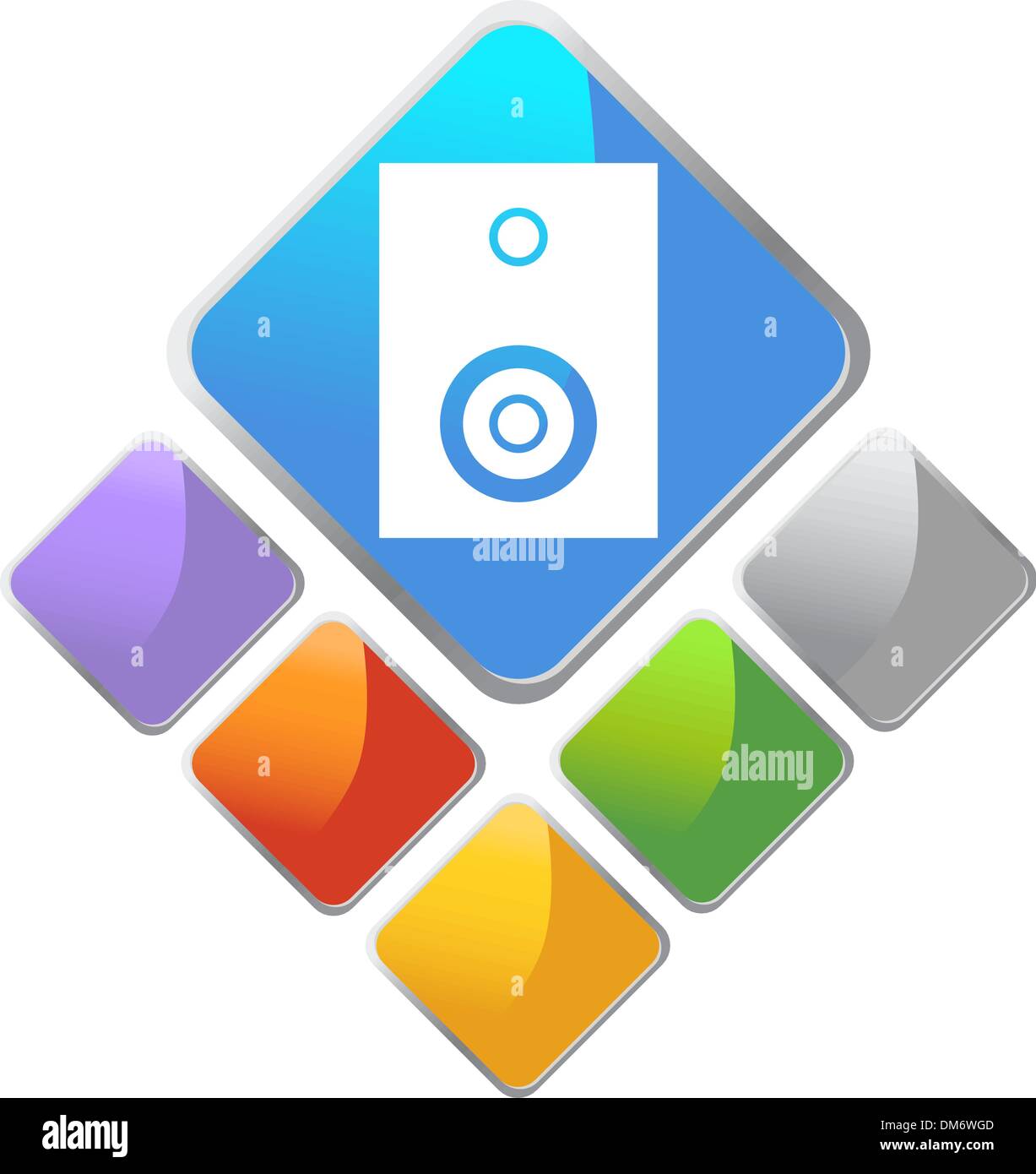 Loudspeaker cone Stock Vector Images - Alamy