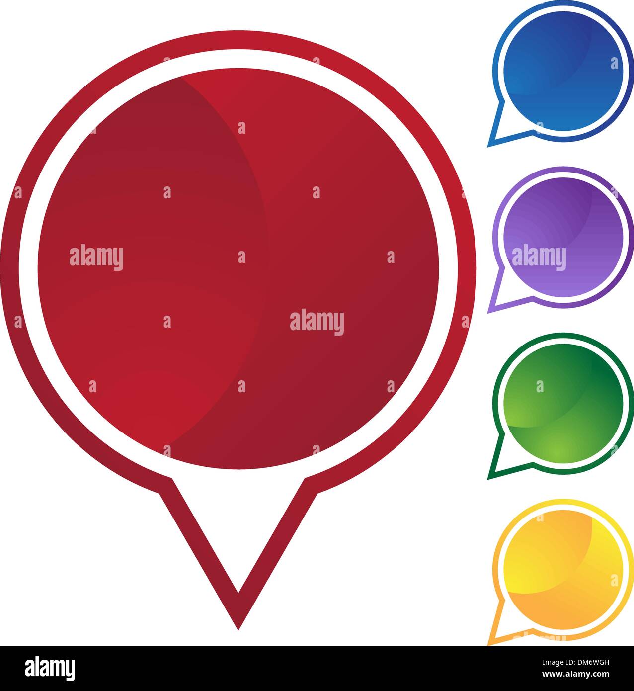 Speech bubbles set signs Stock Vector Images - Alamy
