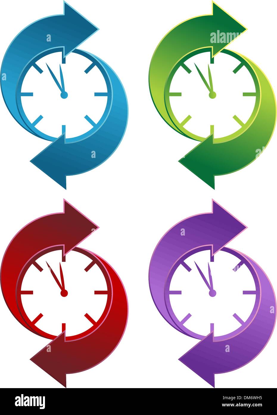 Spinning clock Cut Out Stock Images & Pictures - Alamy