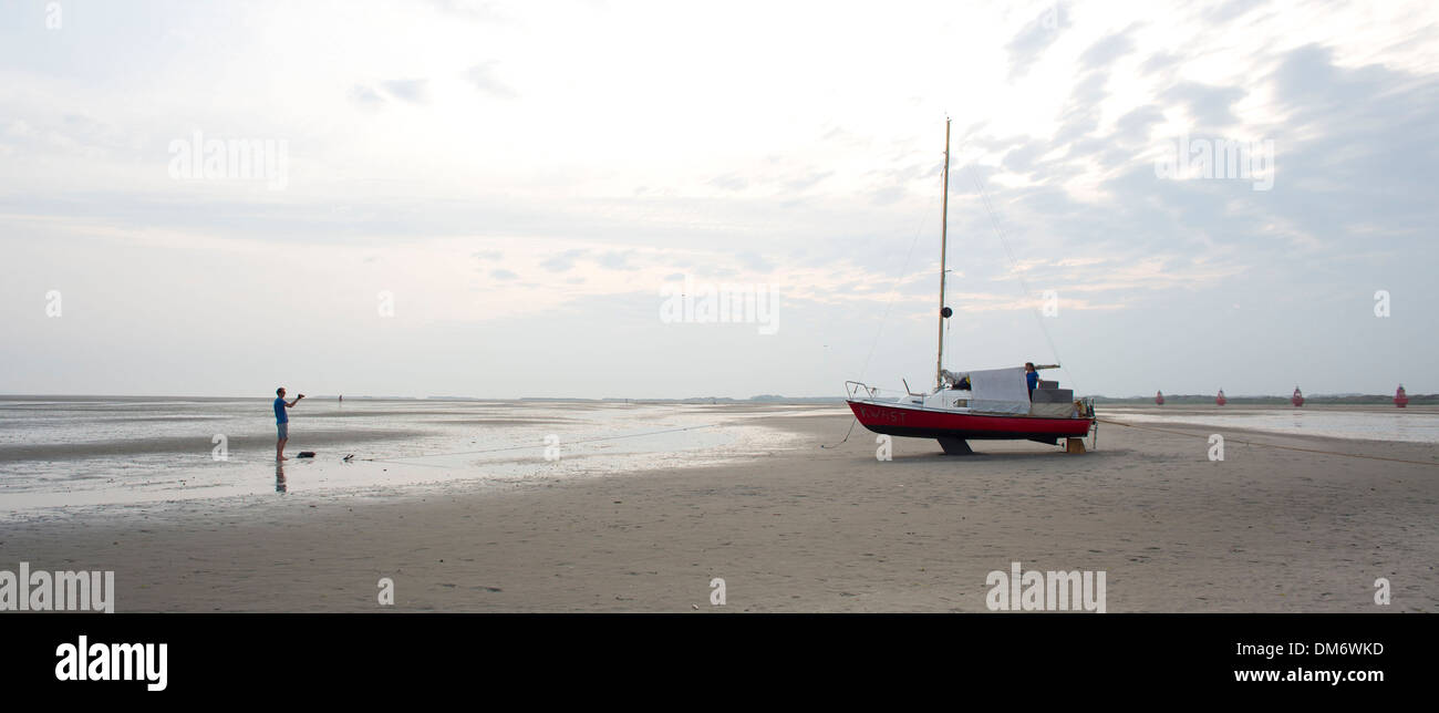beach of the 'waddenzee' in holland Stock Photo - Alamy
