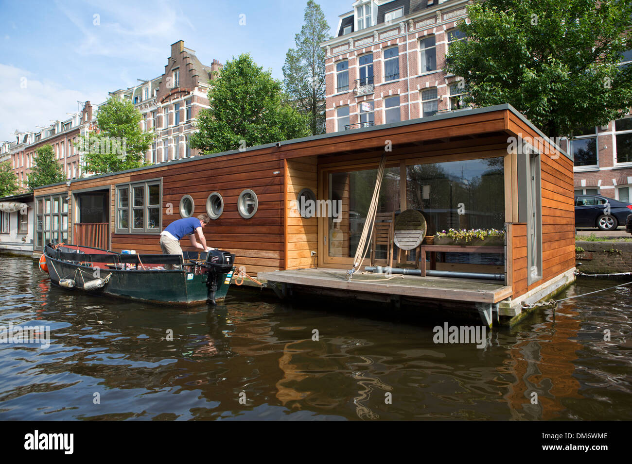 houseboats in Amsterdam Stock Photo - Alamy