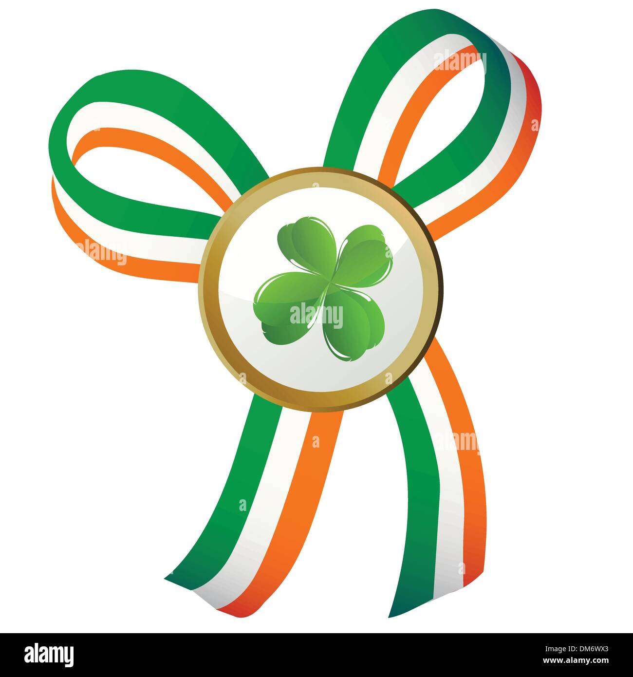 Glitter green clover leaves Stock Vector Images - Alamy