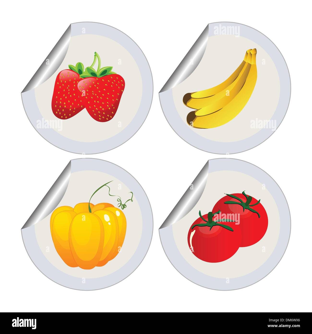 Vegetables white background Stock Vector Images - Alamy