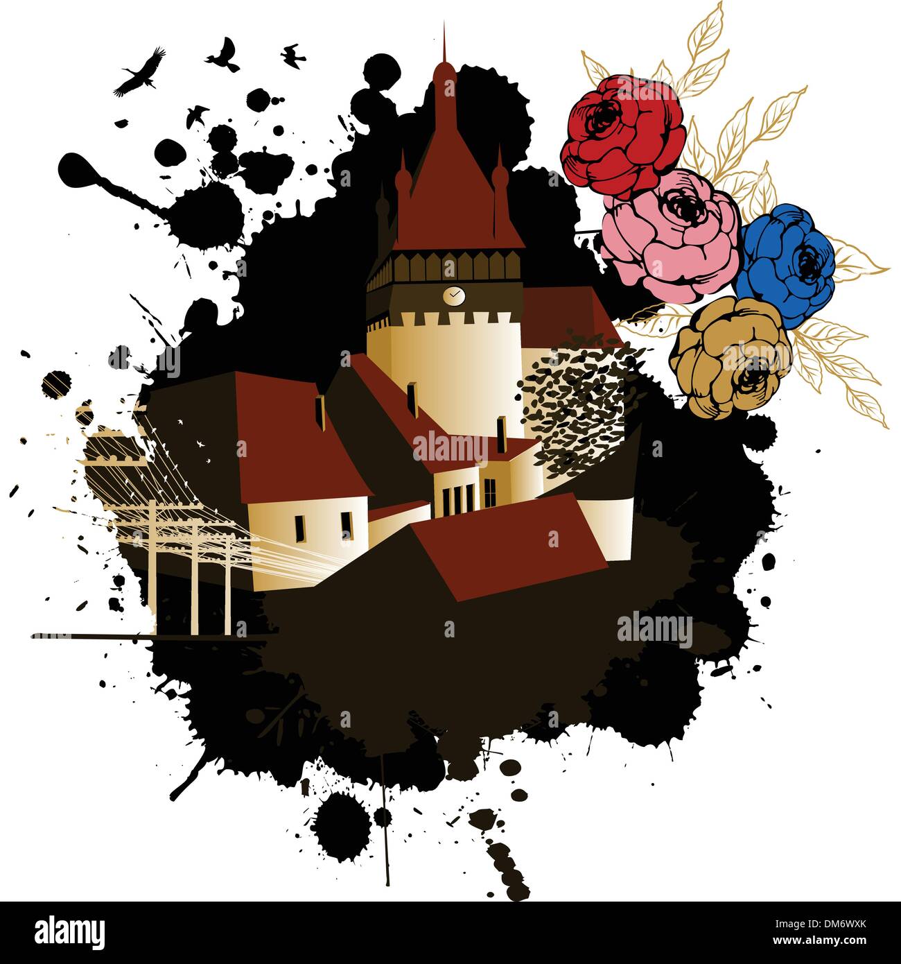 House with castle Cut Out Stock Images & Pictures - Alamy