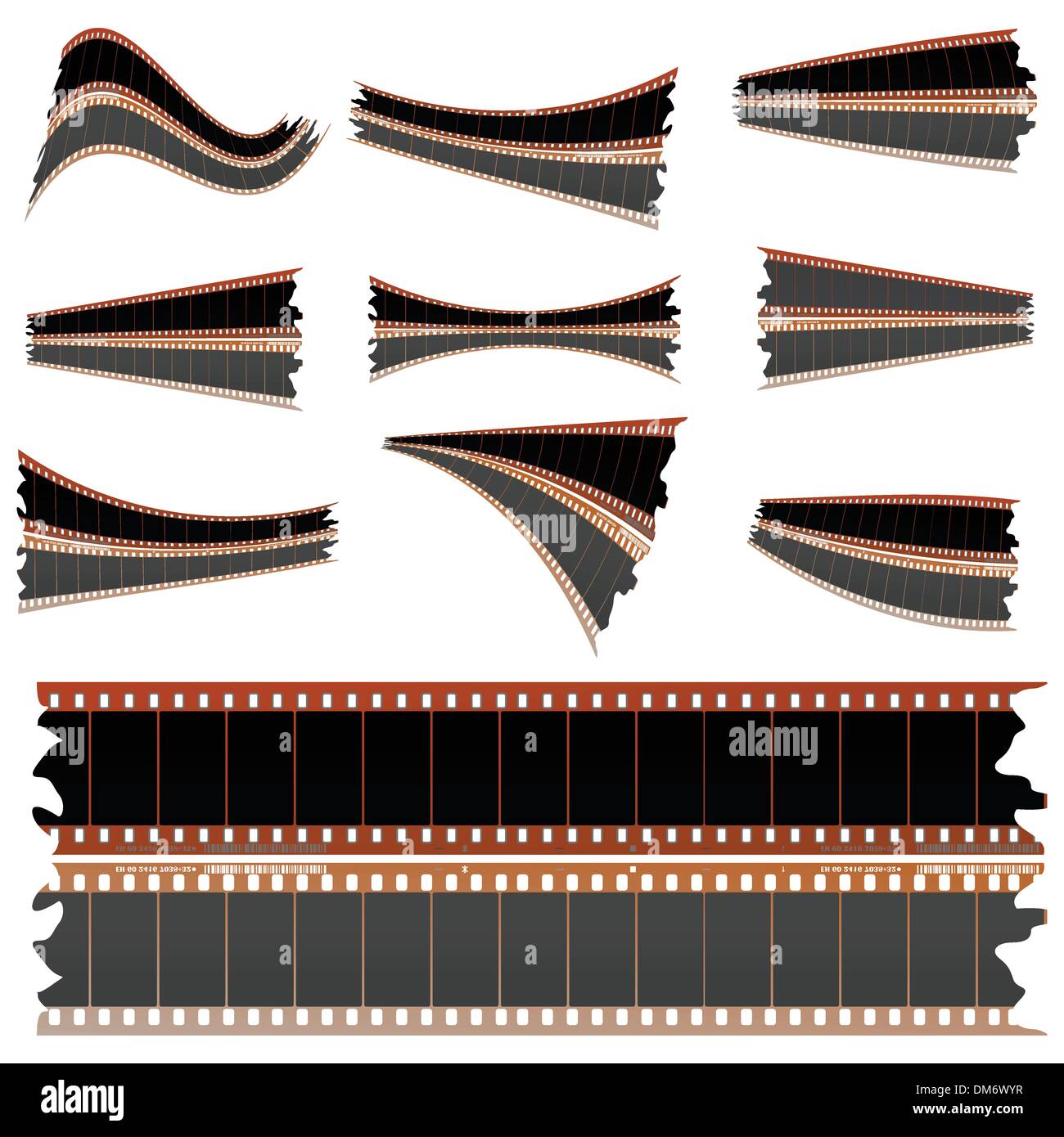 Negative film strips on white Stock Vector Image & Art - Alamy