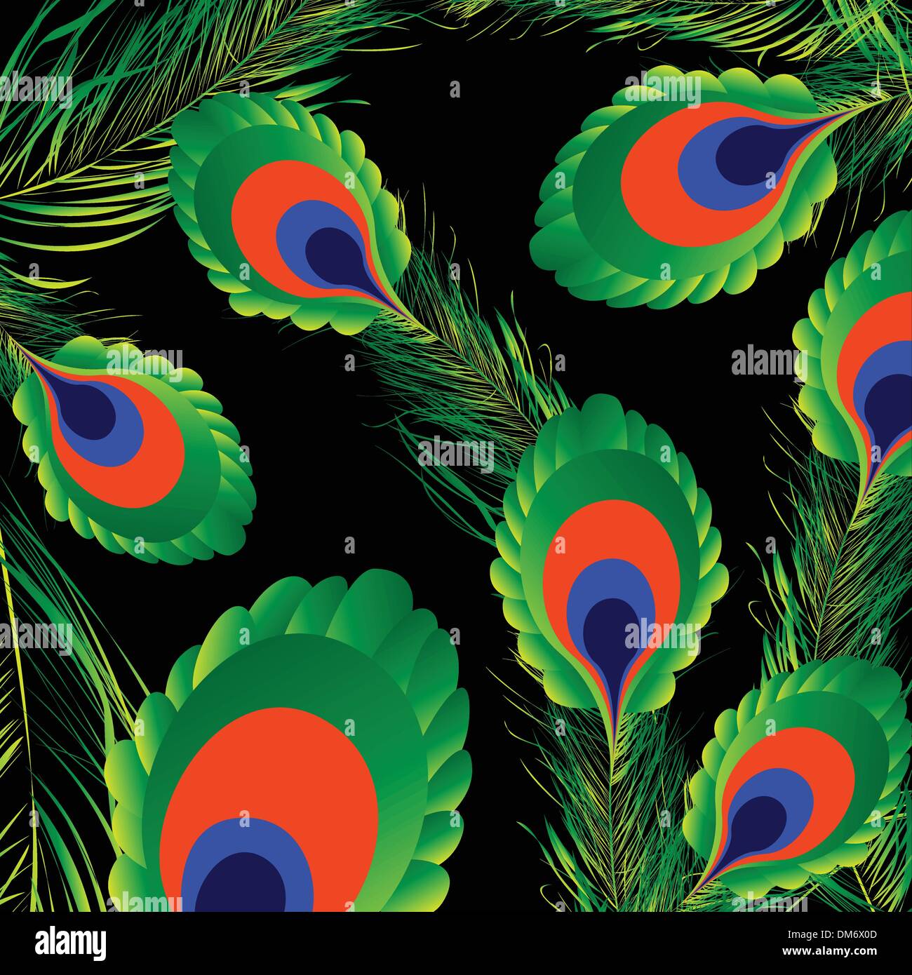 Peacock feathers background Stock Vector Image & Art - Alamy