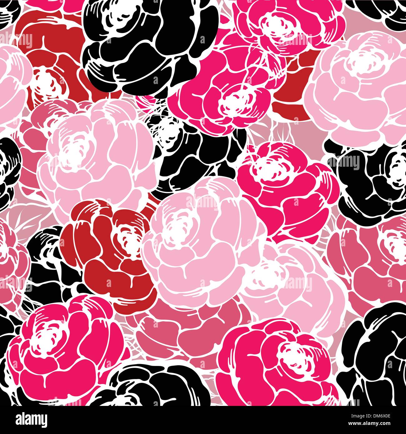 Pink roses pattern Stock Vector Image & Art - Alamy