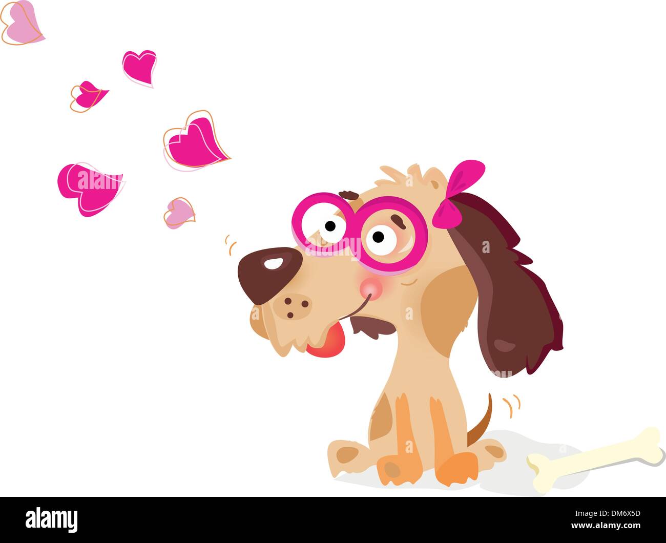 Lady sitting with dog Stock Vector Images - Alamy