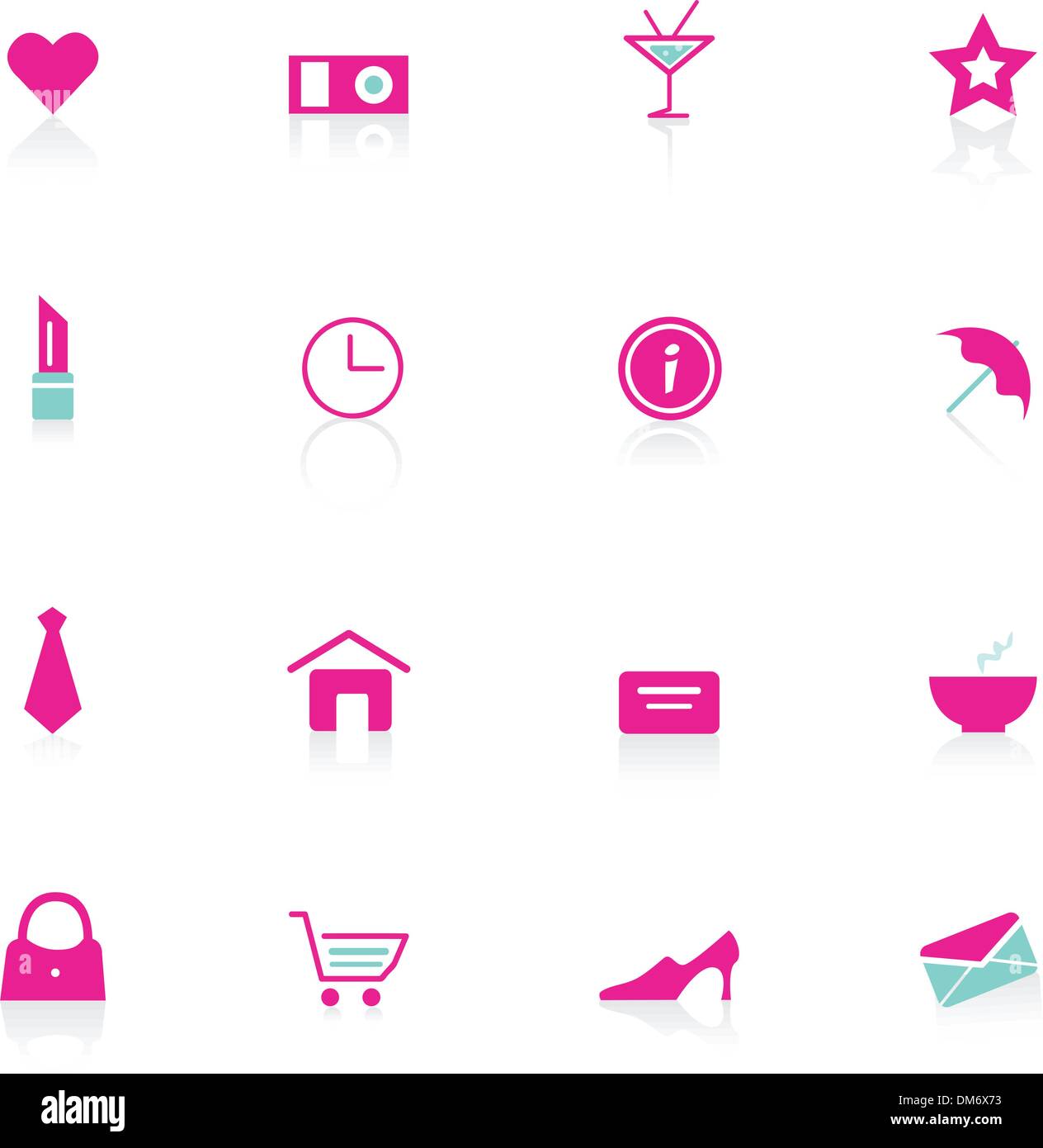 Woman pink icons (vector Stock Vector Image & Art - Alamy