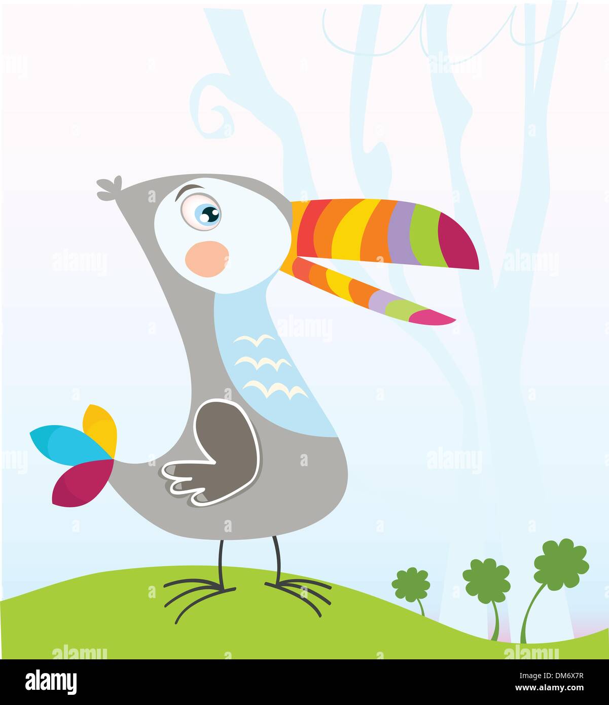 Tropical jungle scene with Toucan Stock Vector Image & Art - Alamy