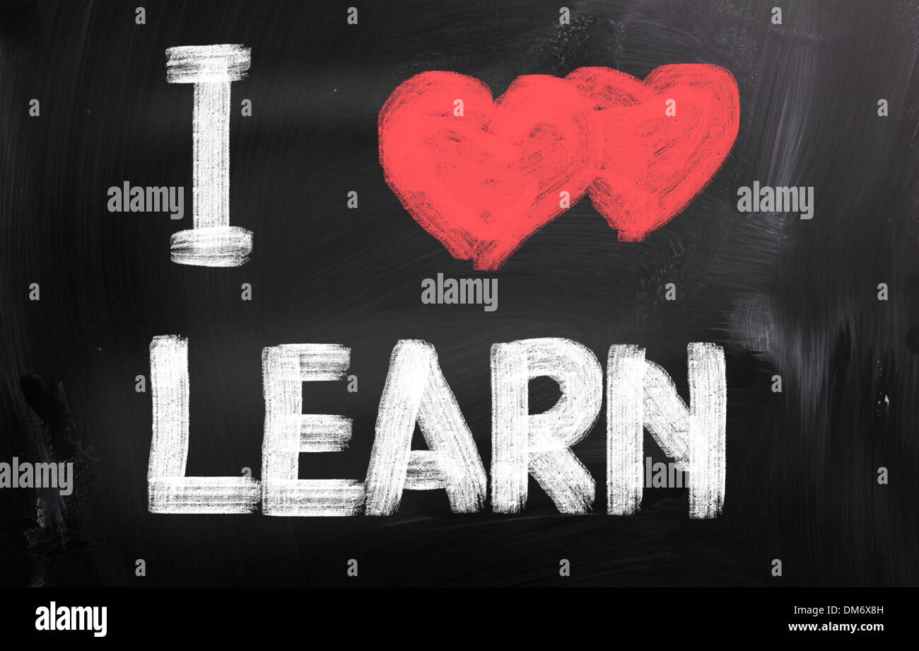 I Love Learn Concept Stock Photo - Alamy