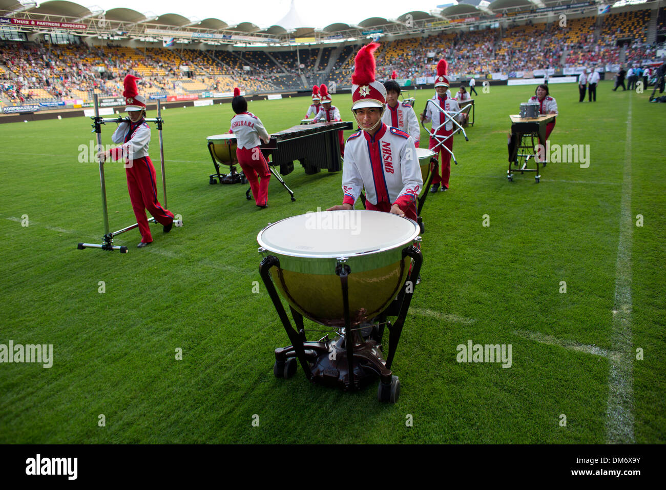 Japanese music band 'nishihara highschool marching band' at the world ...