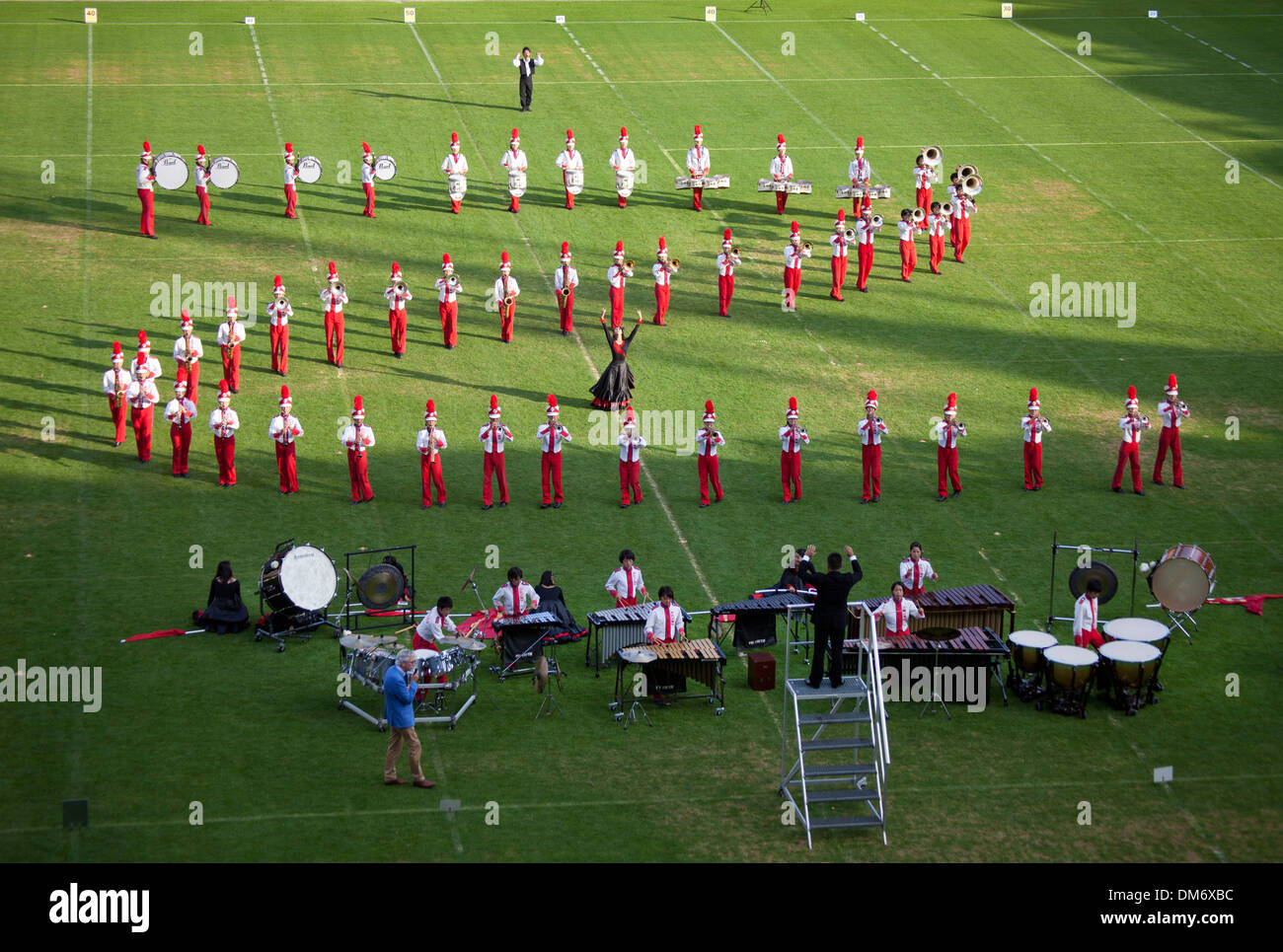Japanese music band 'nishihara highschool marching band' at the world ...