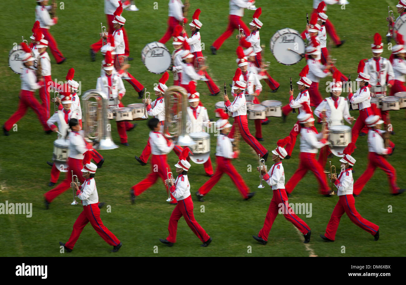 Japanese music band 'nishihara highschool marching band' at the world ...