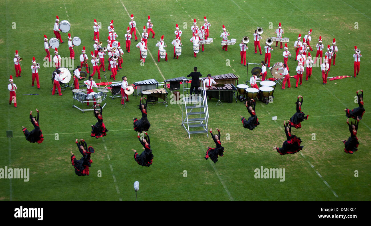 Japanese music band 'nishihara highschool marching band' at the world ...