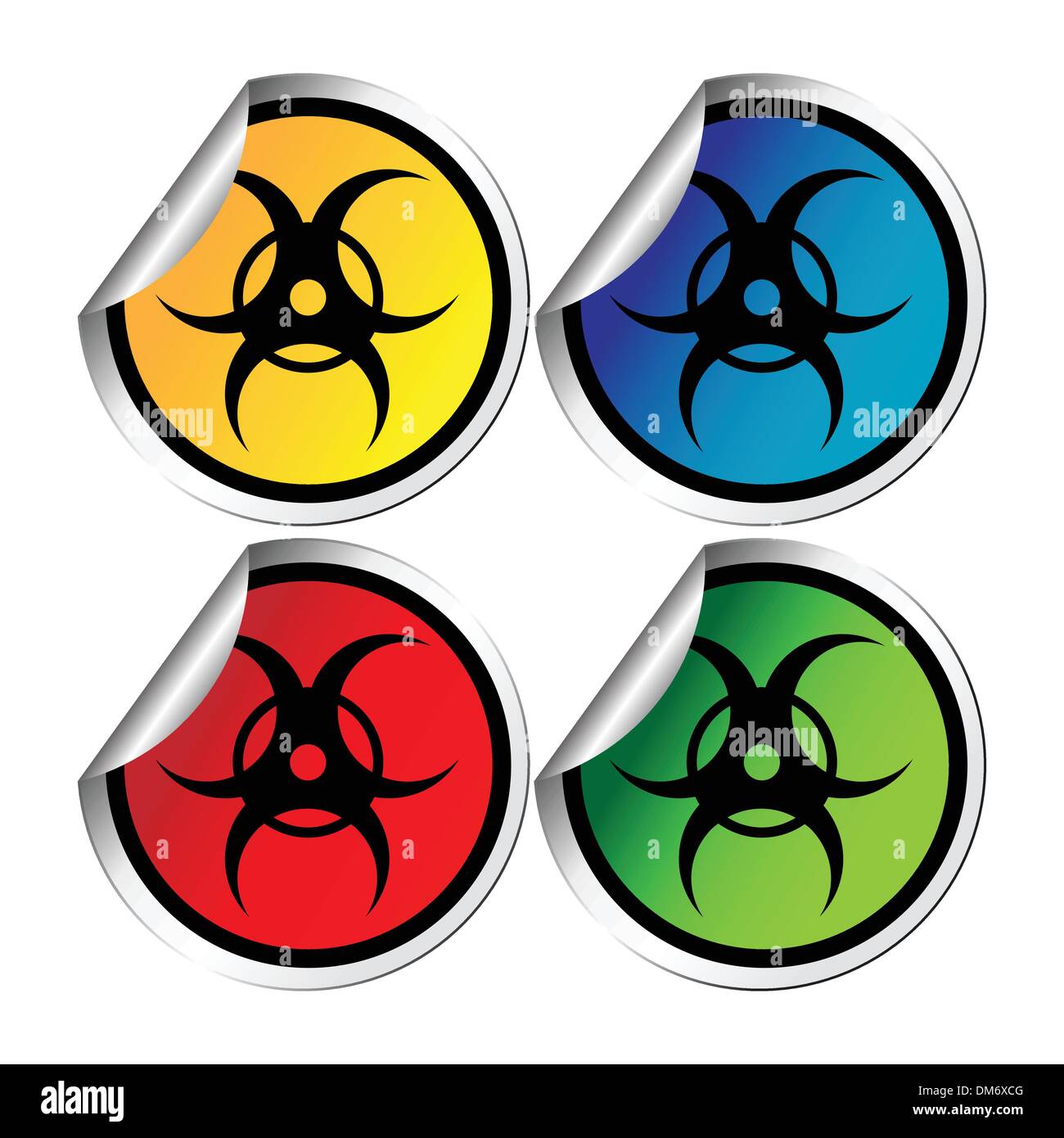 Radiation warning stickers Stock Vector Image & Art - Alamy