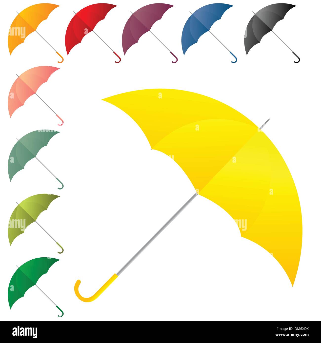 Umbrella bright colors Stock Vector Images - Alamy