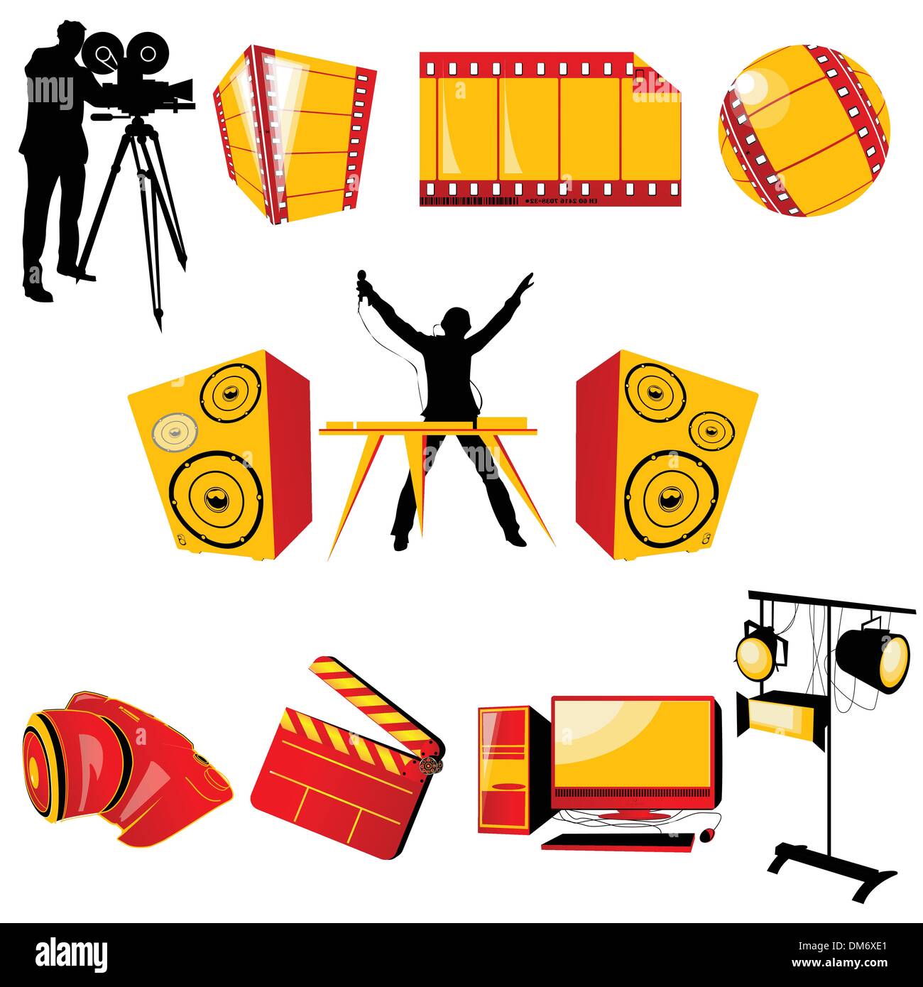 Music video icons vector hi-res stock photography and images - Alamy