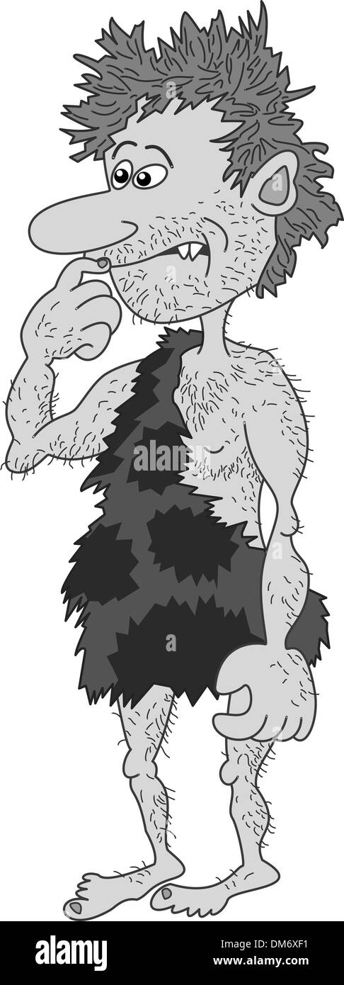 Neanderthal caveman Black and White Stock Photos & Images - Alamy