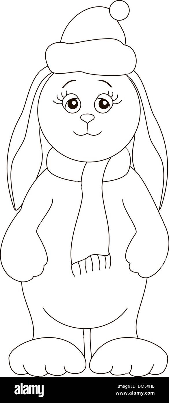 Santa rabbit new year Stock Vector Images - Alamy