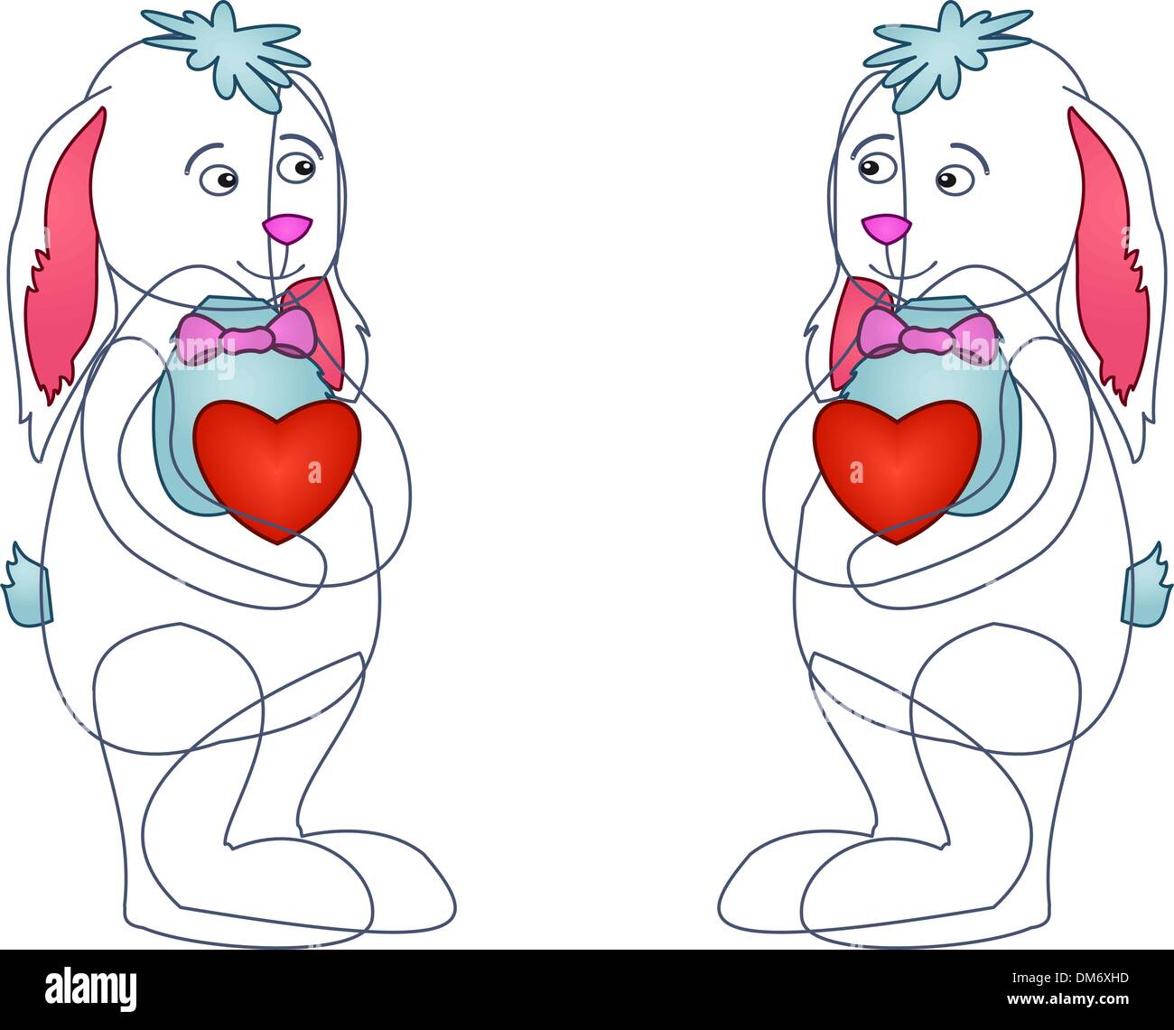 White rabbit in family Cut Out Stock Images & Pictures - Alamy