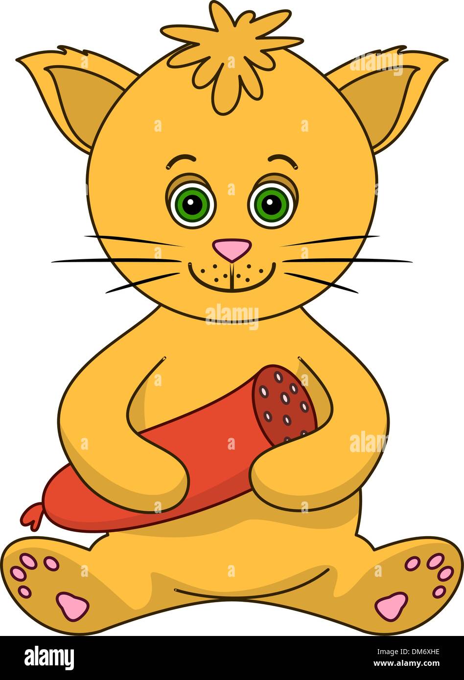 Cartoon red cat holding Stock Vector Images - Alamy