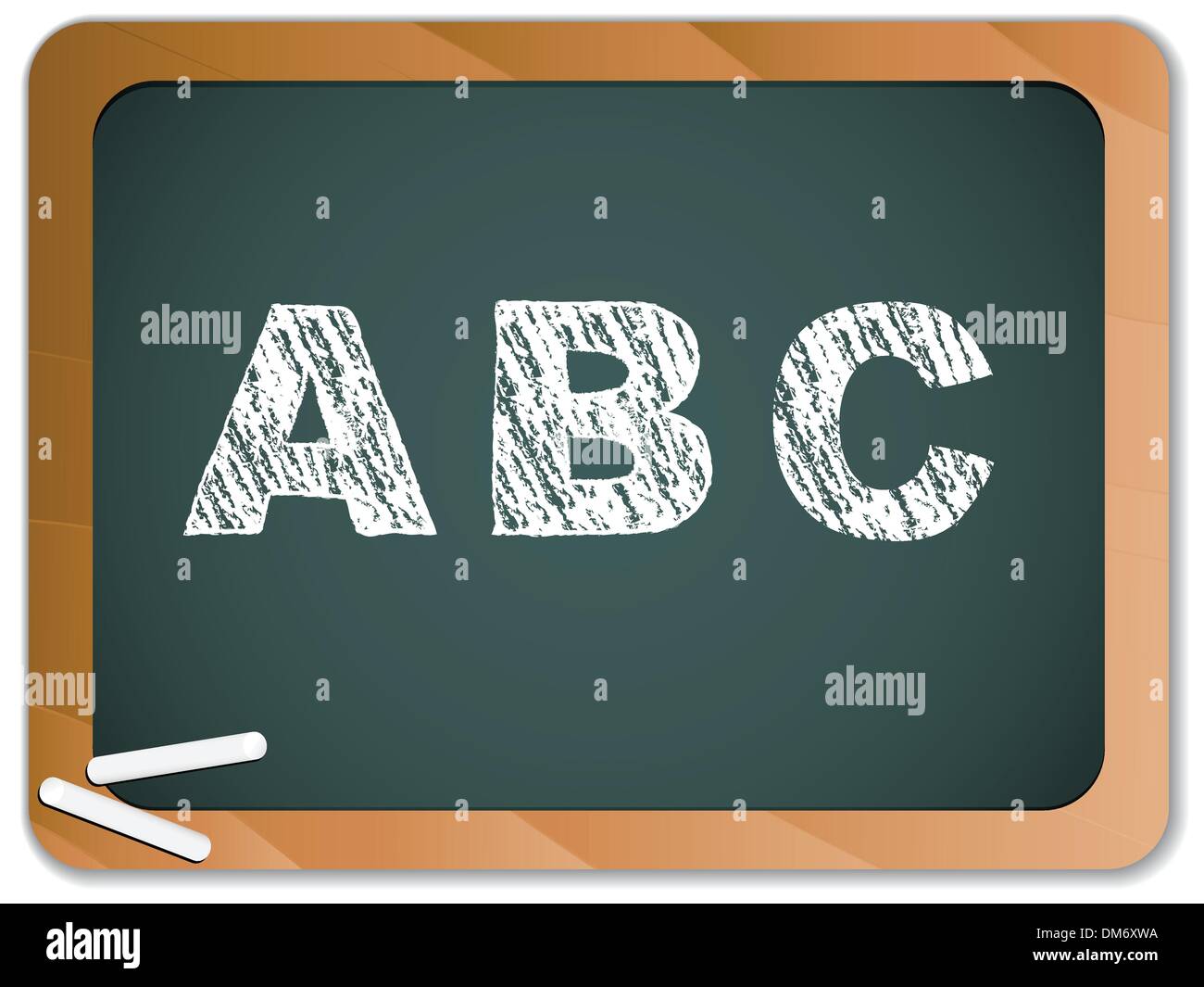 Chalk Alphabet on Blackboard Stock Vector Image & Art - Alamy