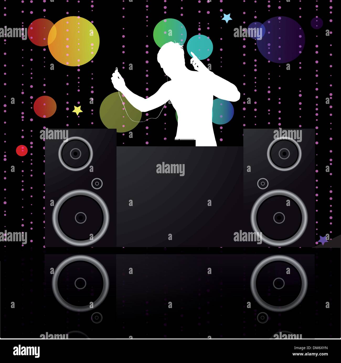 Music loudspeakers illustration vector Stock Vector Images - Alamy