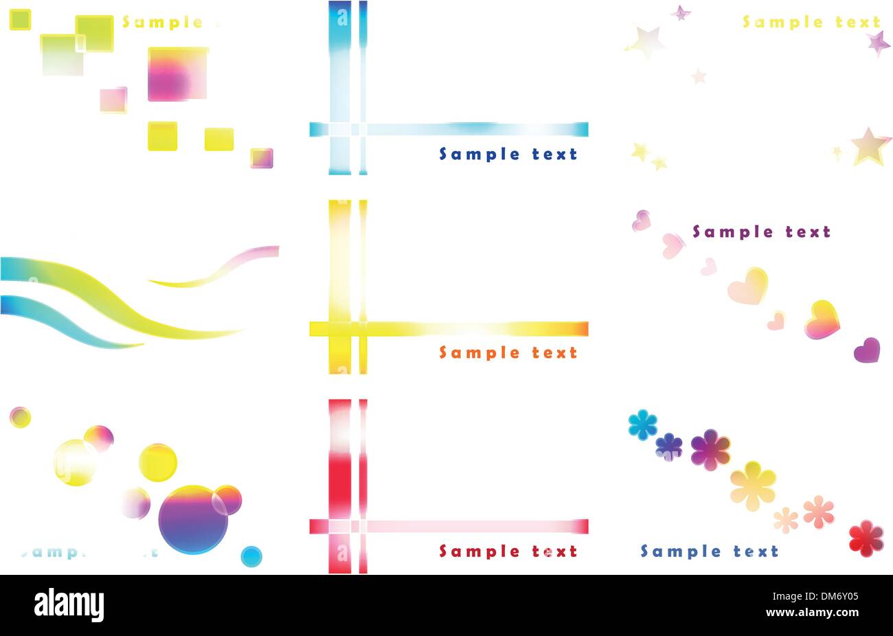 Set of colorful business cards Stock Vector Image & Art - Alamy