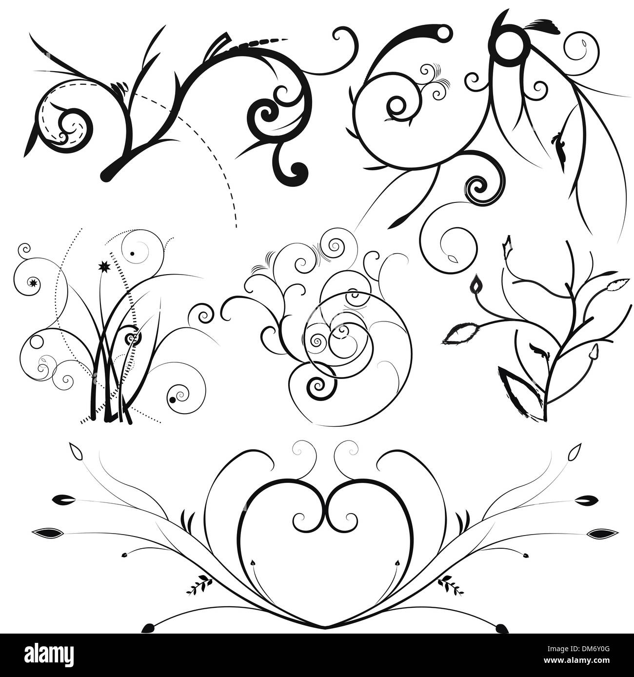 Floral Design Elements Stock Vector Image & Art - Alamy