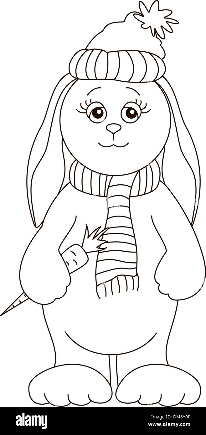 Rabbit winter animal Stock Vector Images - Alamy