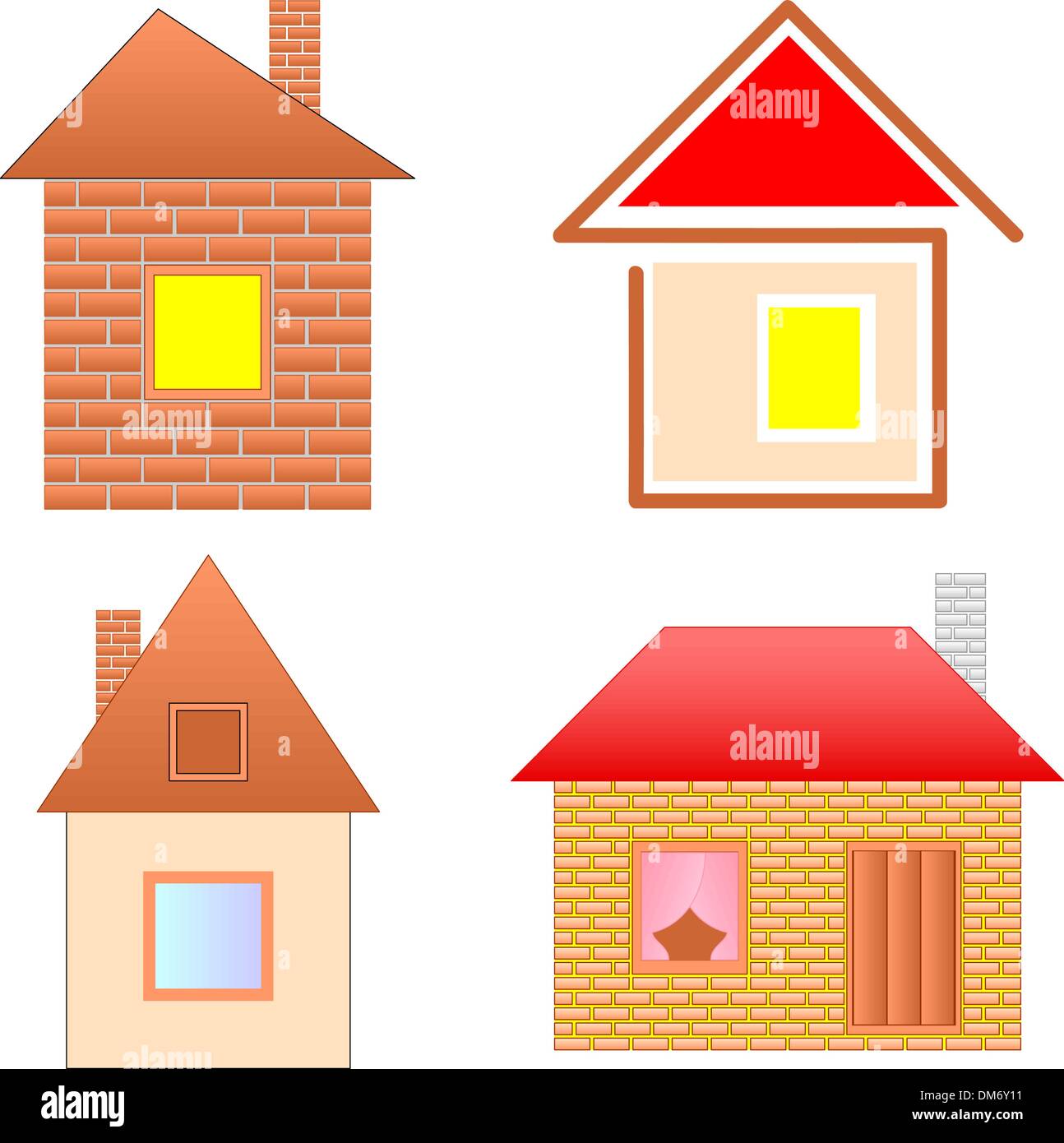 cartoon houses set Stock Vector Image & Art - Alamy