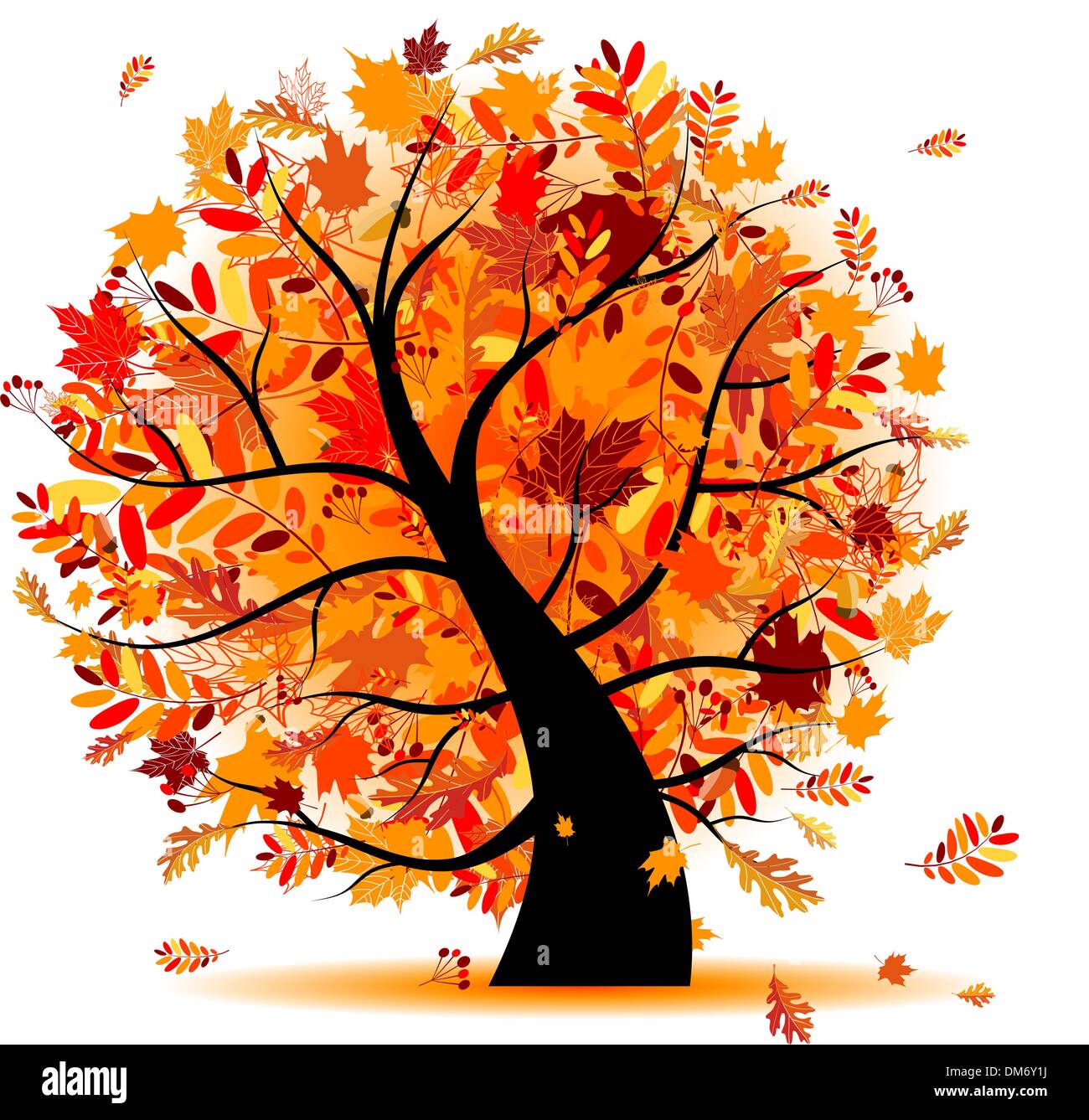 Beautiful tree large plant Stock Vector Images - Alamy