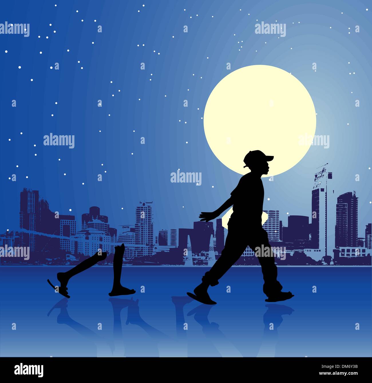 Urban street scene light Stock Vector Images - Alamy