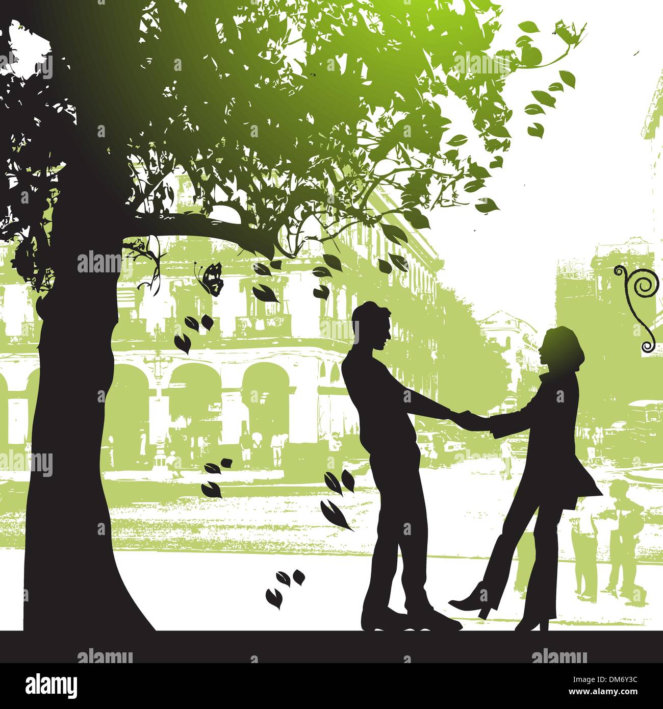 City park scene in Stock Vector Images - Alamy