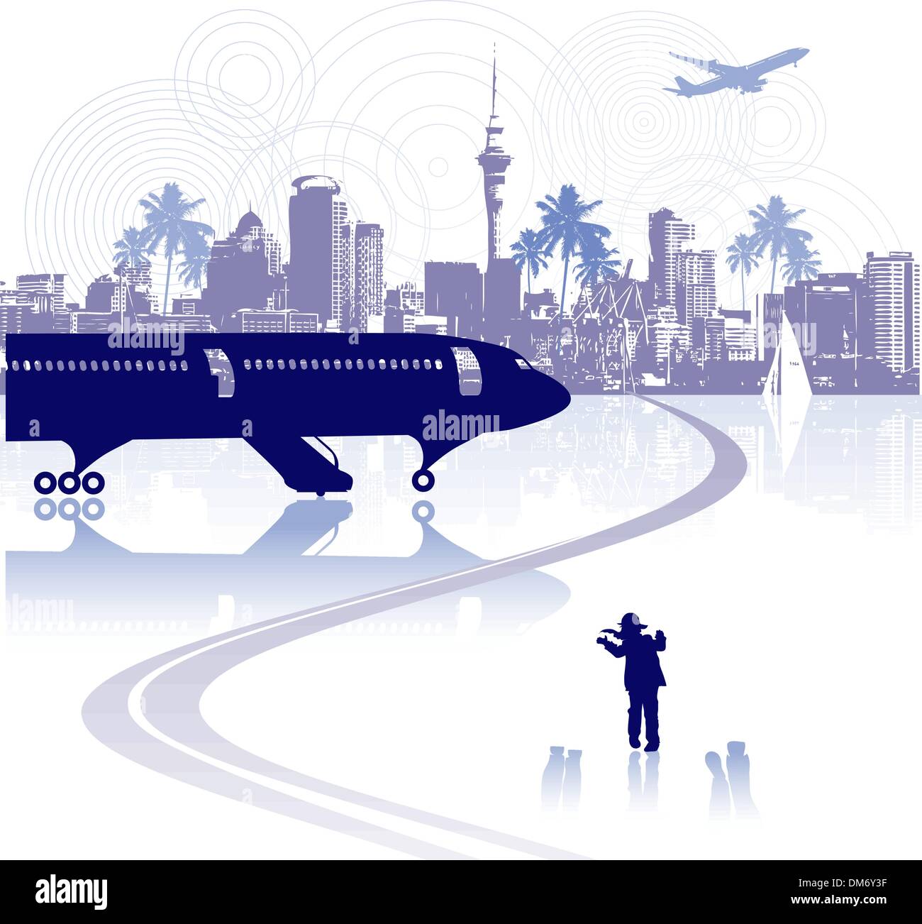 Airport happy family Stock Vector Images - Alamy