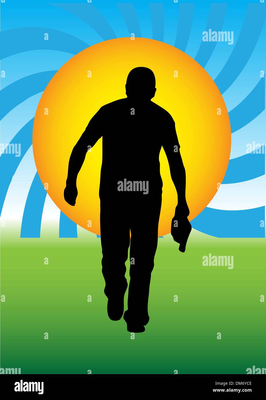 Man walking by some Stock Vector Images - Alamy
