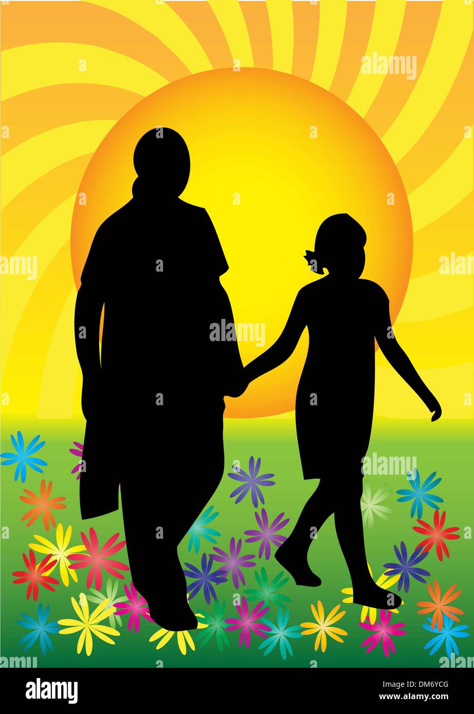 Care when walking Stock Vector Images - Alamy