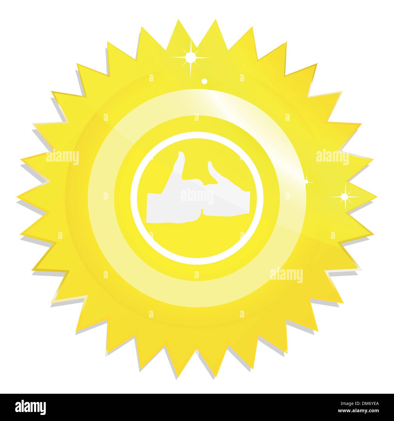 Customer service on golden Stock Vector Images - Alamy