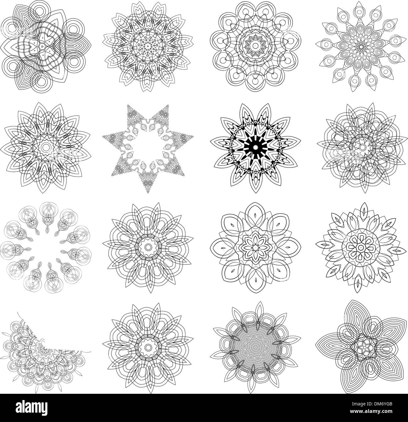 Abstract design elements Black and White Stock Photos & Images - Alamy