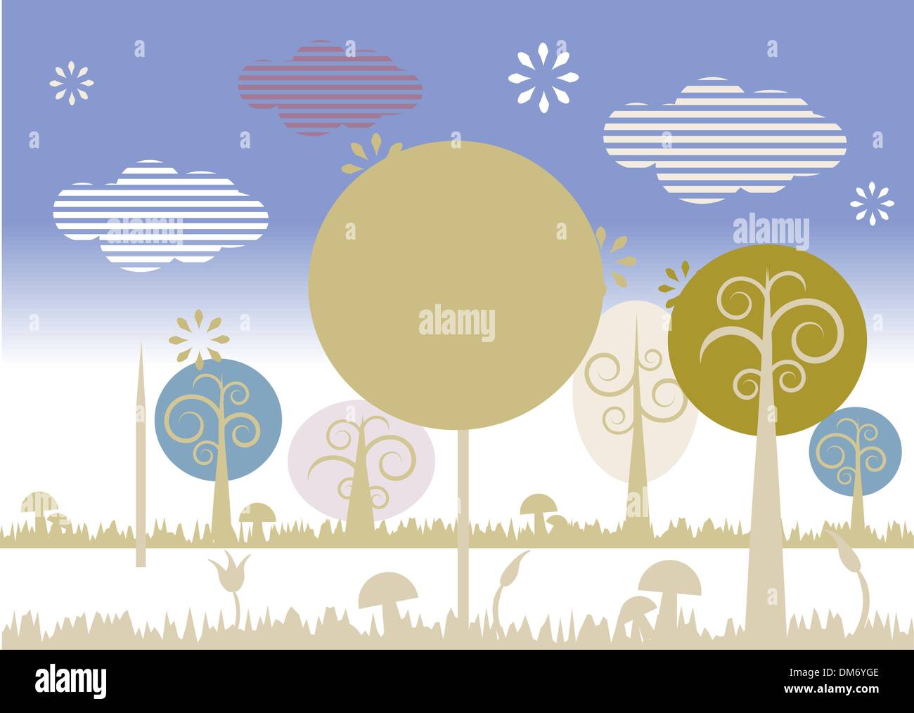 Landscape trees nature Stock Vector Images - Alamy