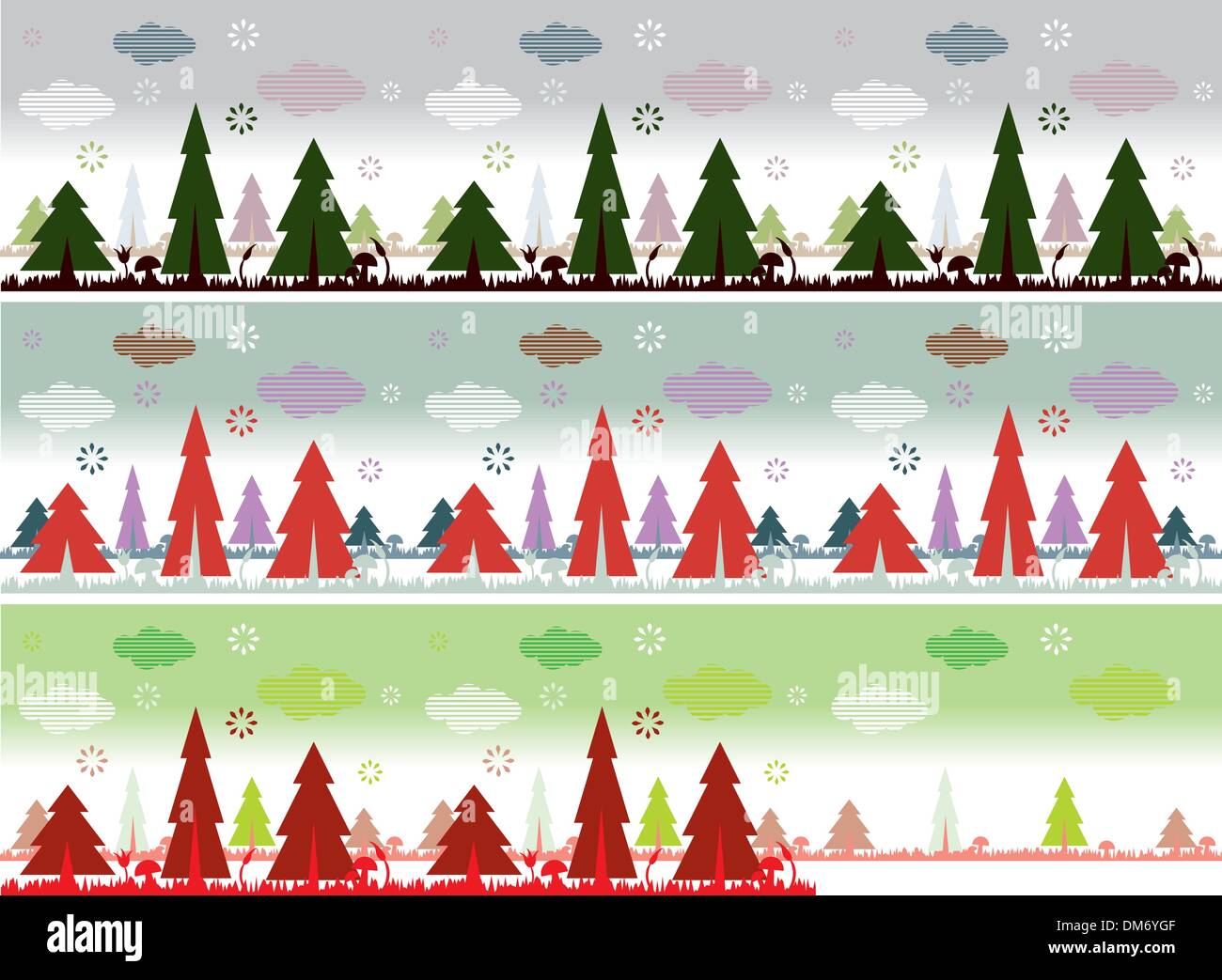 Nature landscape with trees Stock Vector Image & Art - Alamy