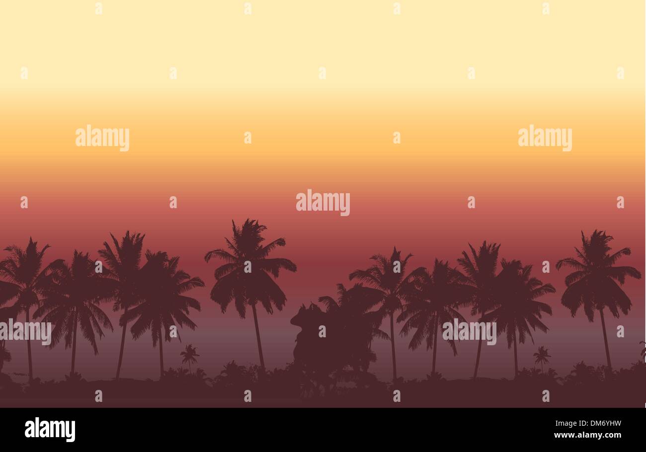 Silhouette sun over horizon Stock Vector Images - Alamy